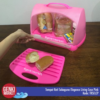 Tempat Roti Tawar / Penyimpanan Makanan Kue Roti Bonus Nampan Alas ...