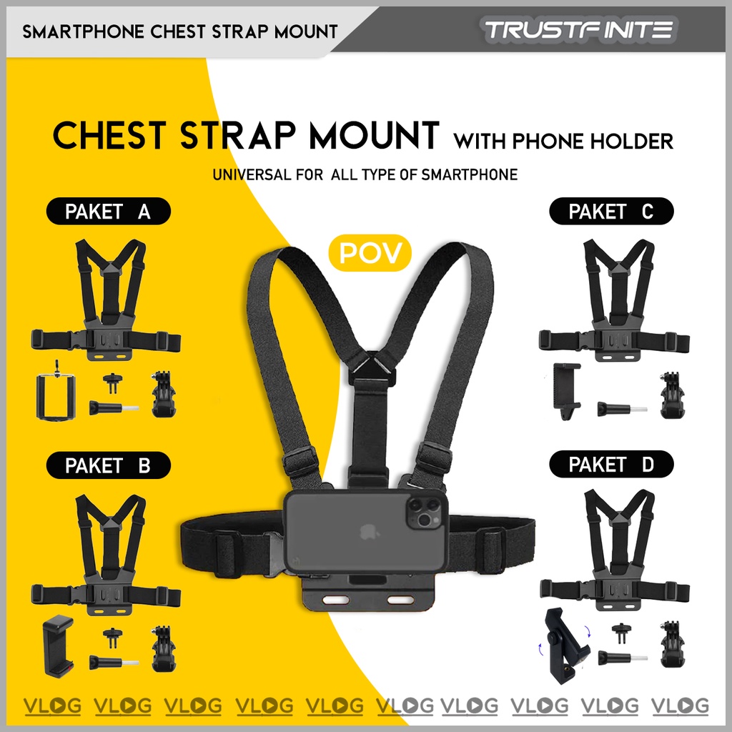Jual Chest Strap Handphone Set Mount Belt Strap Dada Hp Smartphone ...