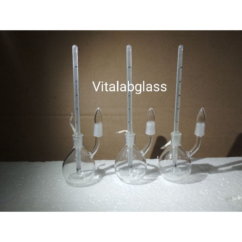 Jual piknometer thermometer 25 ml brand/pyrex | Shopee Indonesia