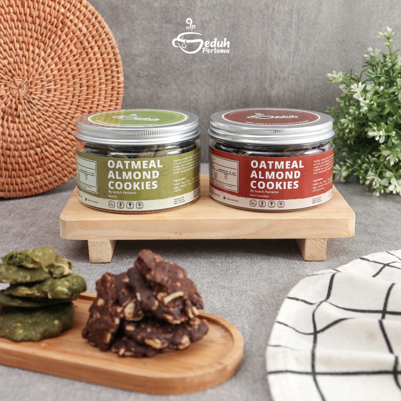Jual Seduh Pertama Oatmeal Almond Cookies Snack Diet Sehat Guilt Free ...