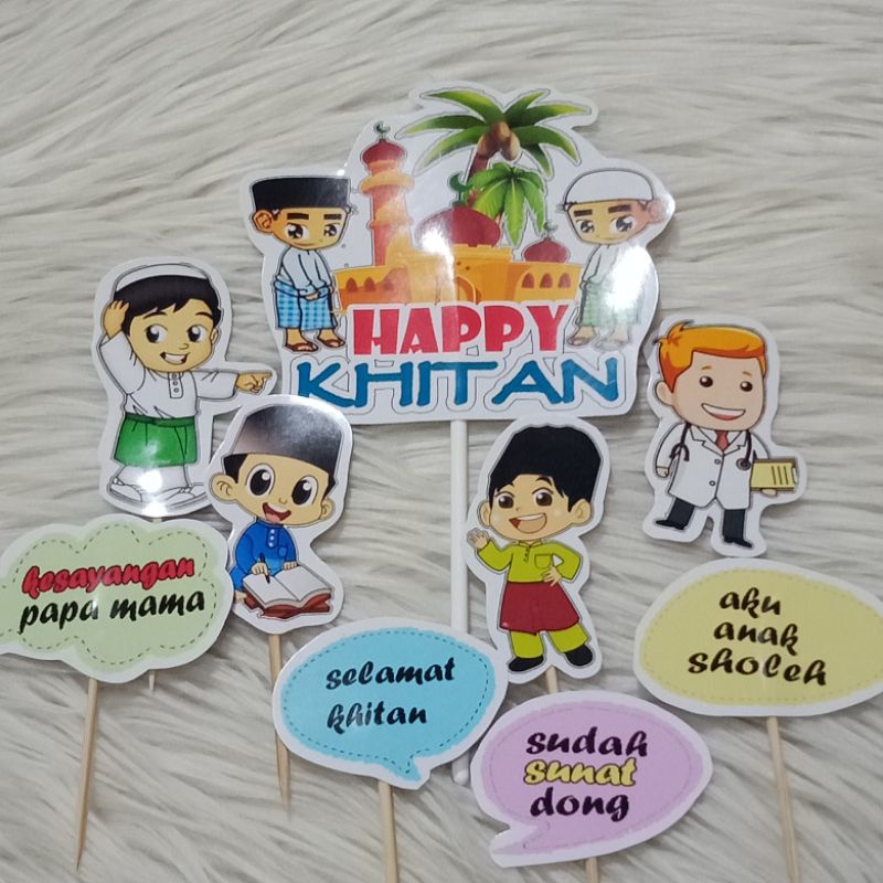 Jual cake topper karakter khitan | Shopee Indonesia