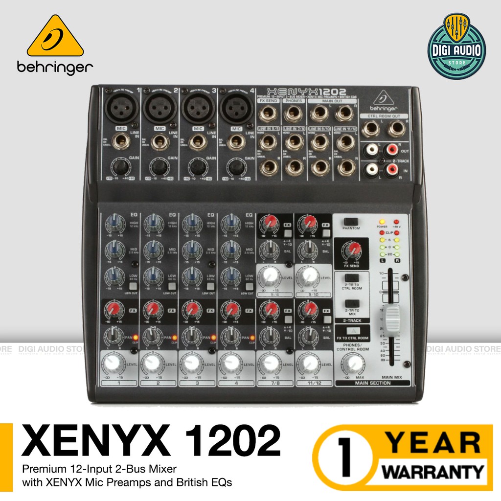 Jual Audio Mixer 8 Channel Behringer Xenyx 1202 - 4 Microphone Input ...