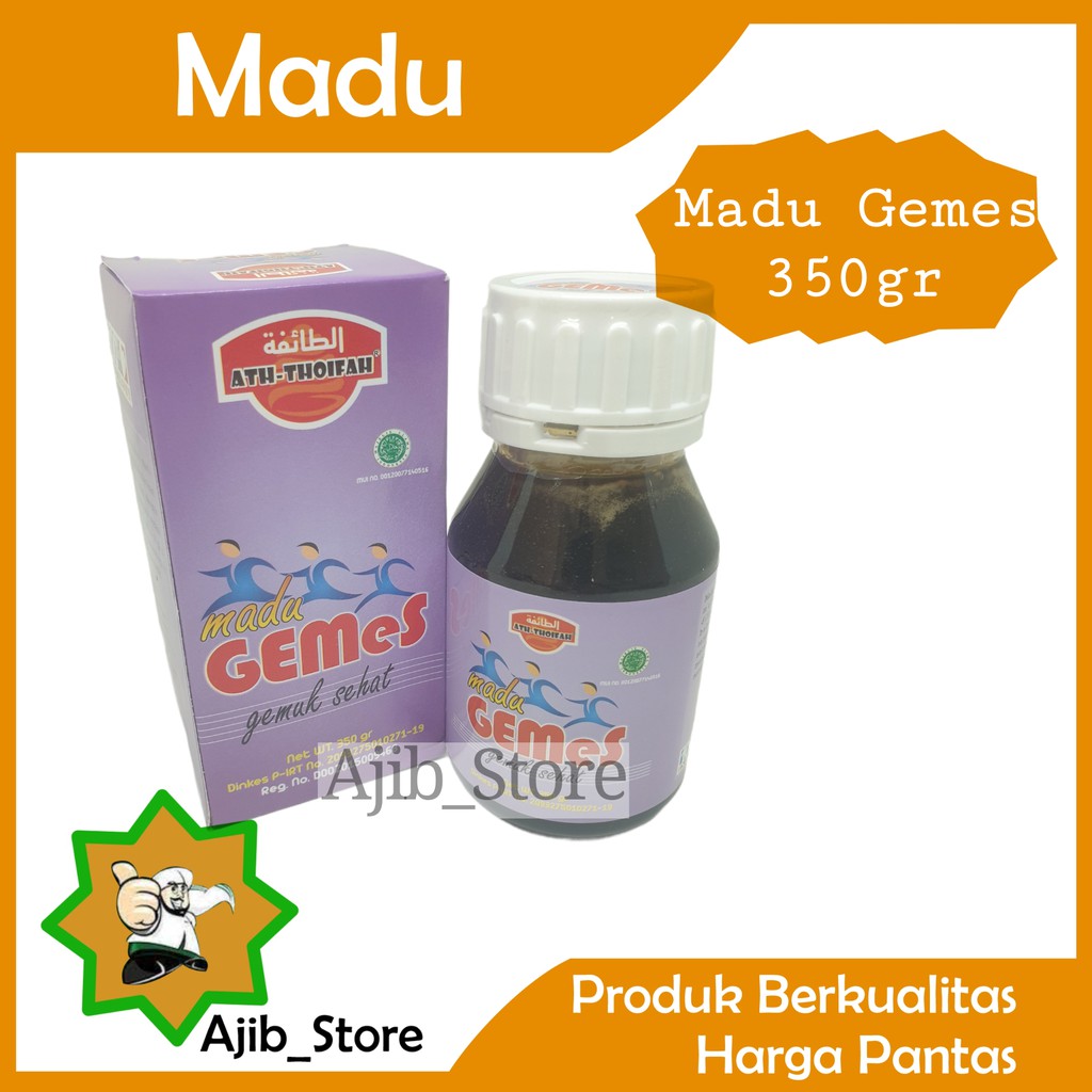 Jual (100% ORIGINAL) MADU GEMES 350GR G Penggemuk Gemuk Badan Sehat Ath ...