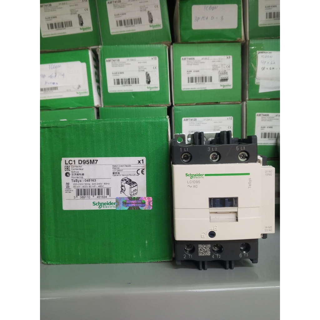 Jual CONTACTOR LC1D95M7 / LC1D95 220V SCHNEIDER ORI BARCODE | Shopee ...