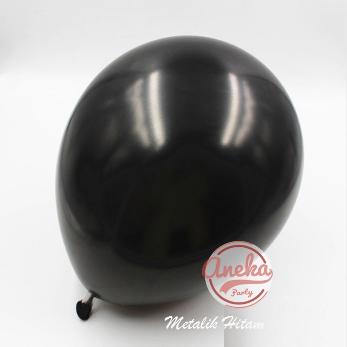 Jual Balon metalik Hitam / Balon latex / Balon Metalik 12 inch / Balon ...