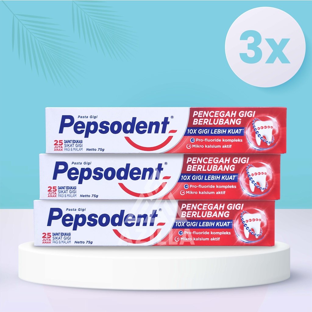 Jual 3 Pcs Pasta Gigi Pepsodent 75g | Pepsodent Pencegah Gigi Berlubang ...