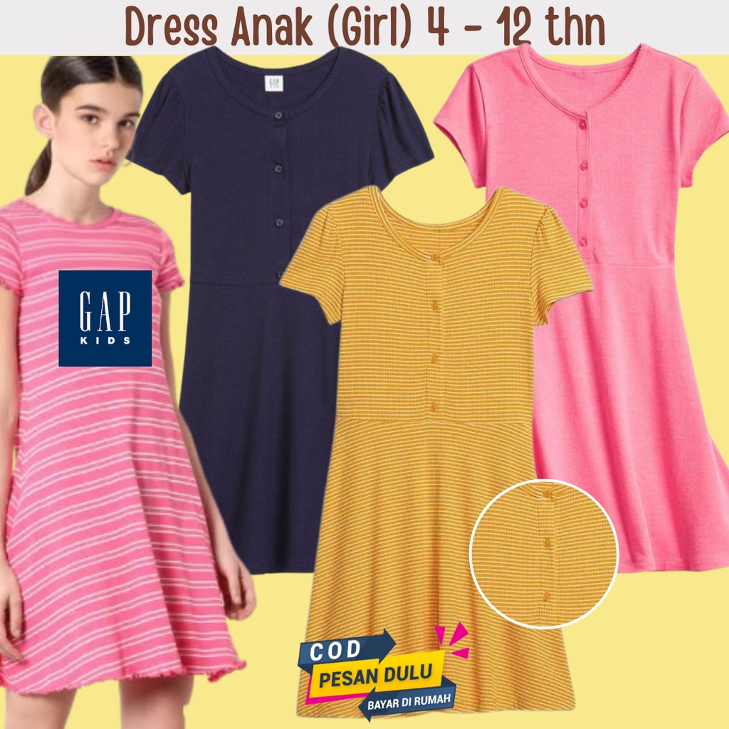 Jual DRESS ANAK PEREMPUAN 4-16 thn KNIT PREMIUM G@PKIDS | Shopee Indonesia