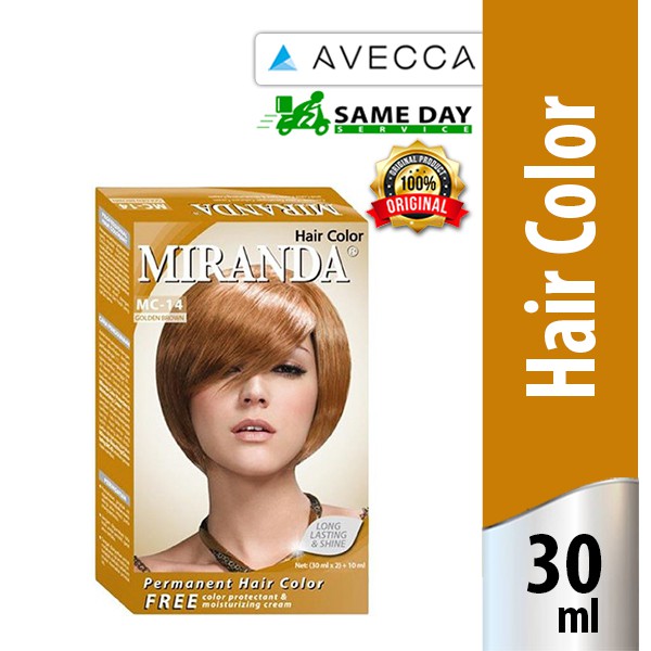 Jual Miranda Permanent Hair Color MC-14 Golden Brown 30ml / Pewarna ...