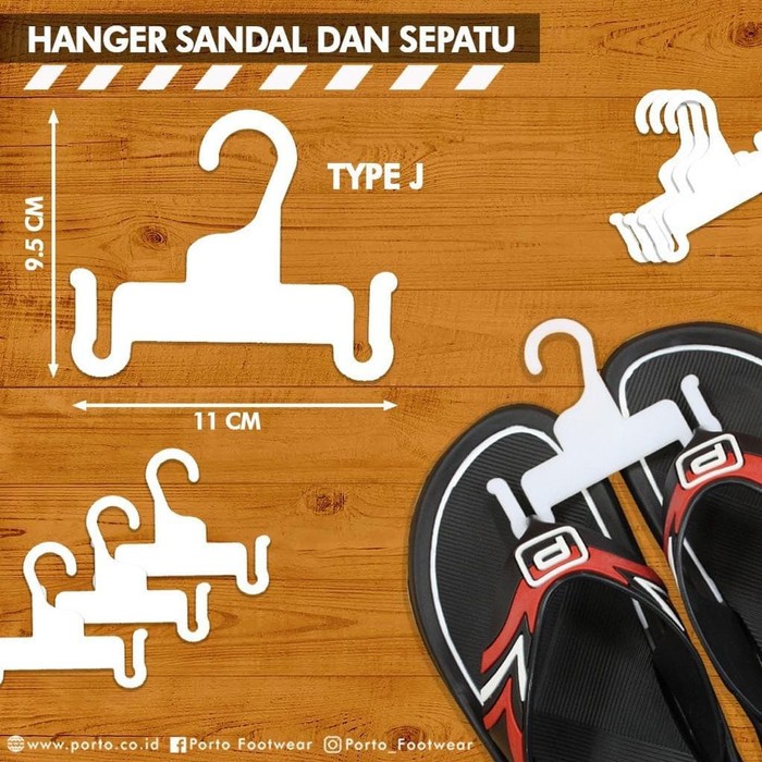 Jual Hanger Sepatu Sandal Gantungan Plastik Lusinan Tipe J (12 pcs ...