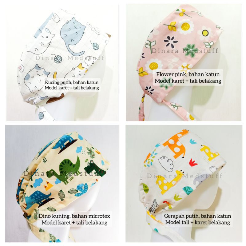 Topi Motif Topi Karakter Surgical Headcap Topi Operasi Penutup Kepala ...