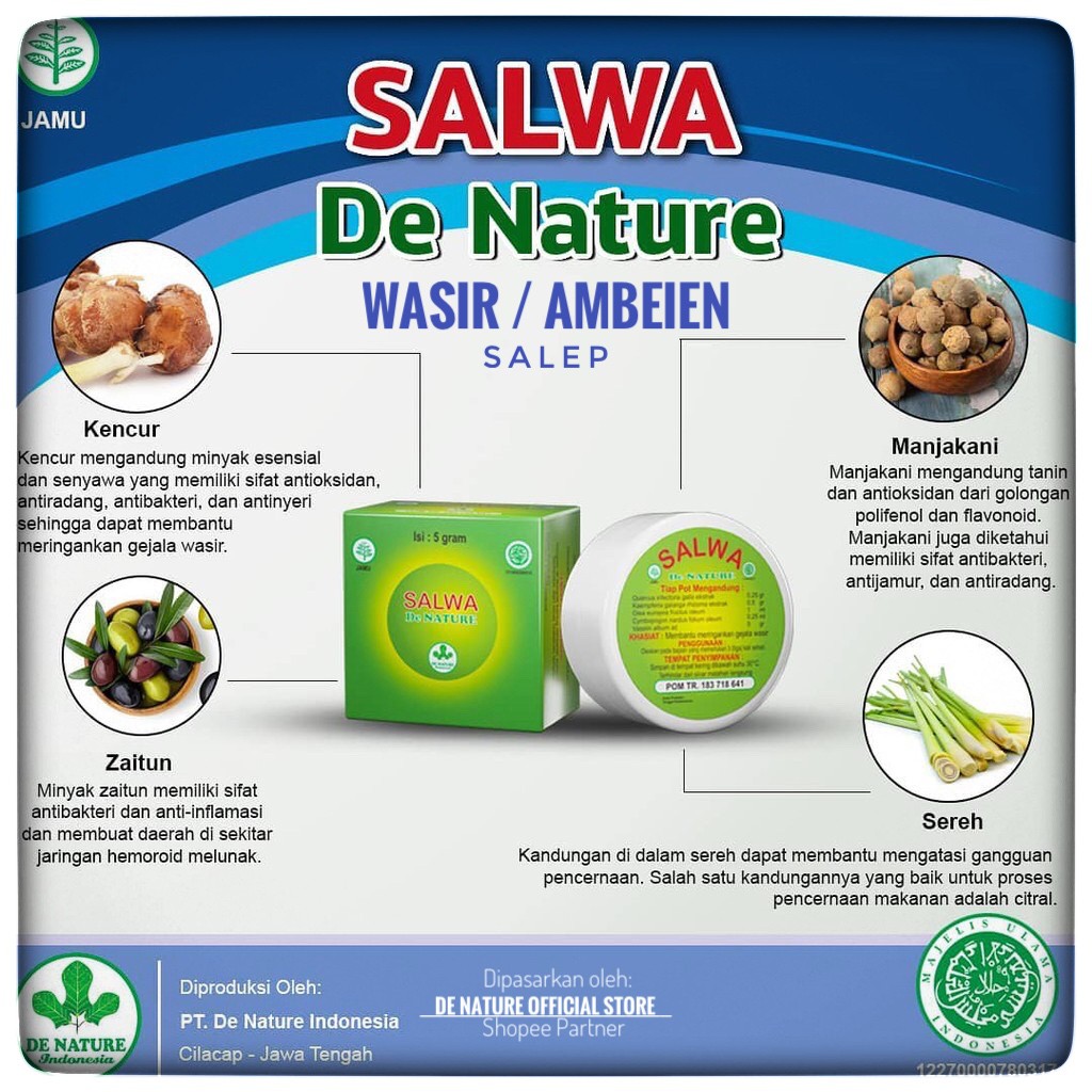 Jual Salwa DeNature Obat Salep Oles Ambeien Wasir Benjolan Ambeyen ...