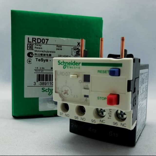 Jual TOR / Thermal Overload Relay Schneider LRD07 1,5A - 2,5A | Shopee ...