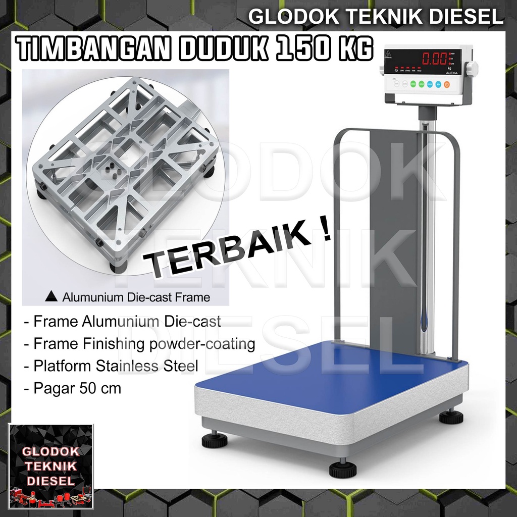 Jual Timbangan Duduk Electronic Bench Scale Kapasitas 150 KG ALEXA TM ...