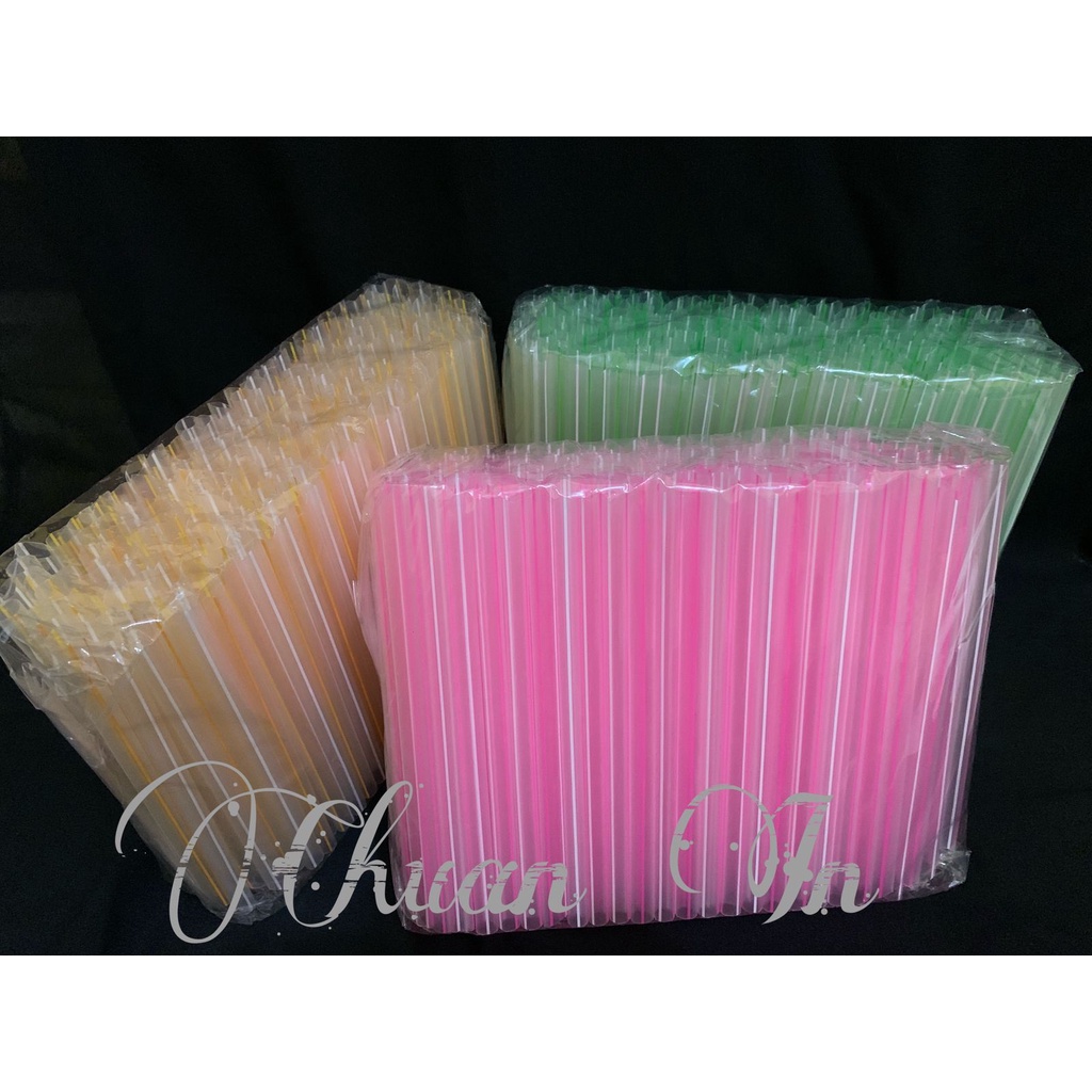 Jual Sedotan Bubble tea Boba 6mm,8mm,12mm isi 200gram / sedotan minuman ...