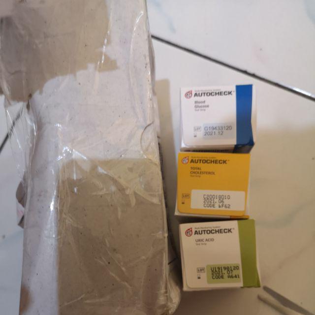 PAKET STRIP AUTOCHECK GULA , ASAM URAT , KOLESTEROL / STIK AUTO CHECK ...