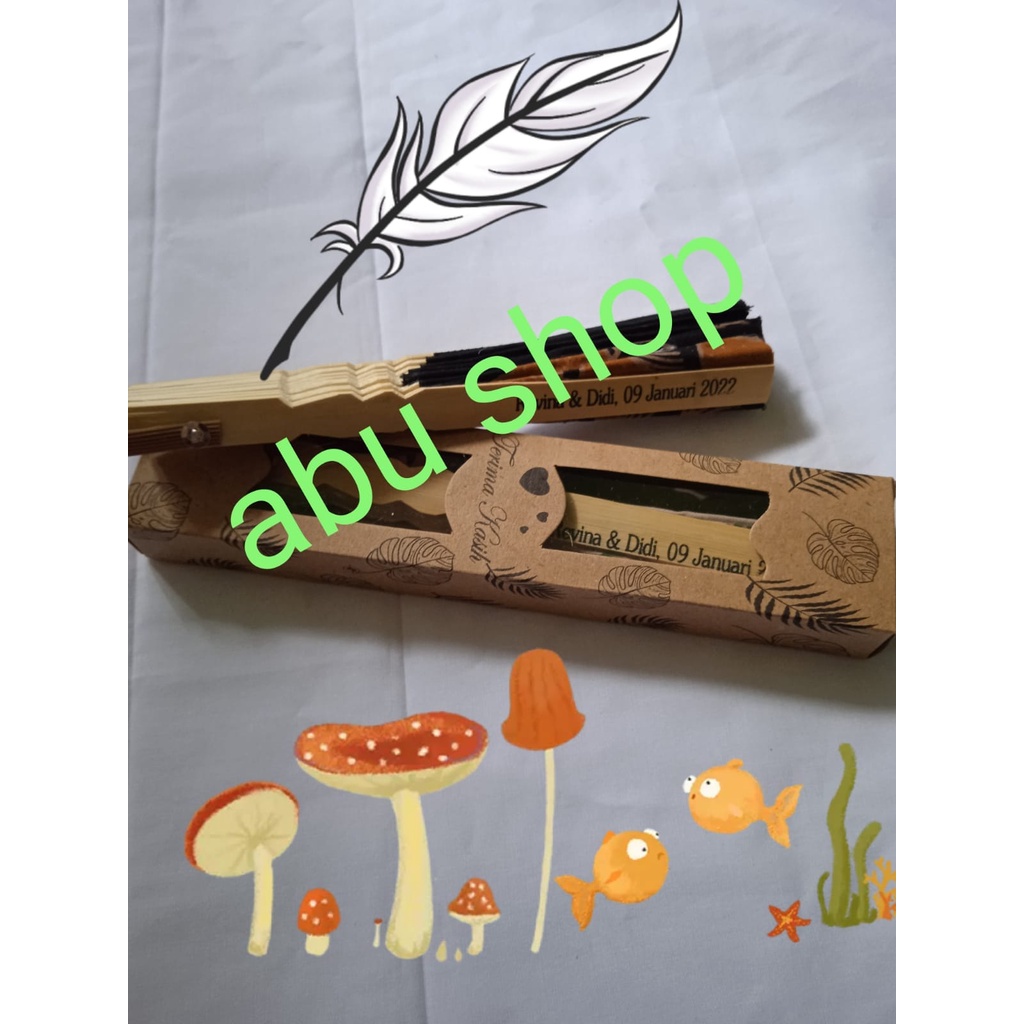 Jual Souvenir Kipas Batik Small 16 cm Kemasan Box tanpa sablon nama ...