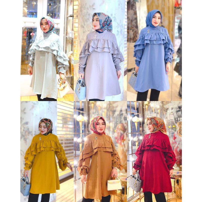 Jual Tunik SS ATASAN SHELLA SAUKIA REMPEL VIRAL ORIGINAL | Shopee Indonesia