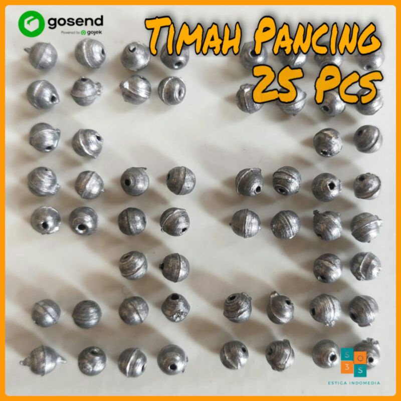 Jual Timah Lada - Pemberat Pancing 1Pack isi 25 pcs | Shopee Indonesia