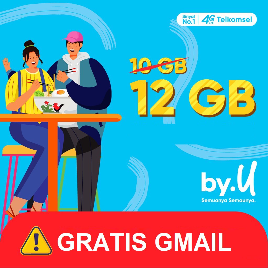 Jual Kartu Perdana Byu By.u Telkomsel 12 GB Masa Aktif 1 Hari | Shopee ...
