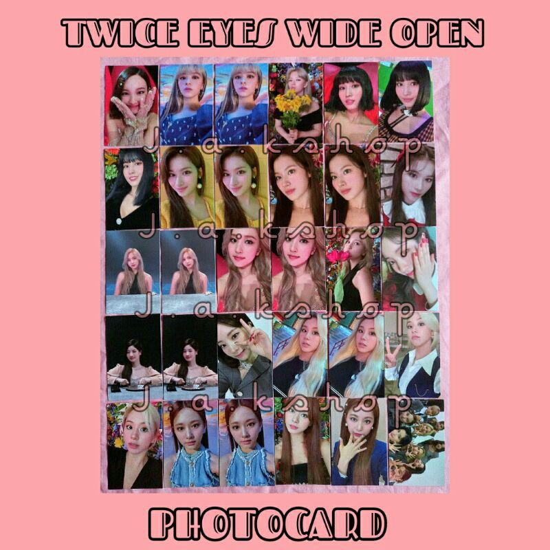 Jual OFFICIAL TWICE EYES WIDE OPEN PHOTOCARD KPOP I CANT STOP ME NAYEON JUNGYEON MOMO SANA JIHYO ...