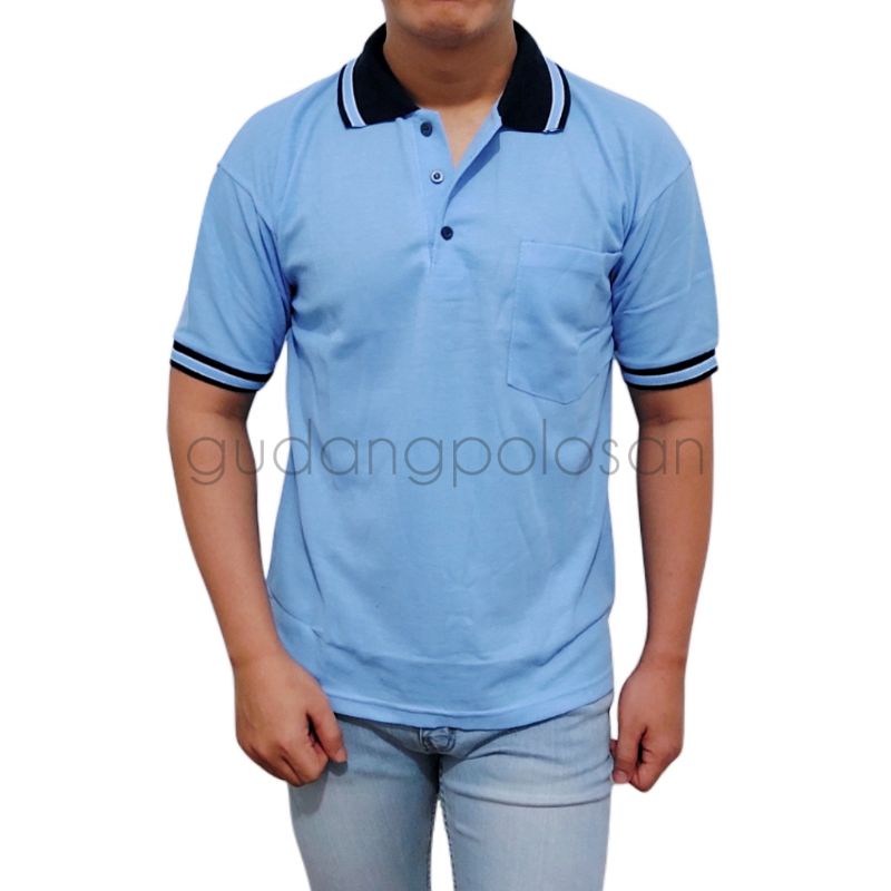 Jual GP Kaos Polo/Polo Shirt/Kaos Kerah/Lengan Pendek Biru Langit Kerah ... Jual GP Kaos Polo/Polo Shirt/Kaos Kerah/Lengan Pendek Biru Langit Kerah ...