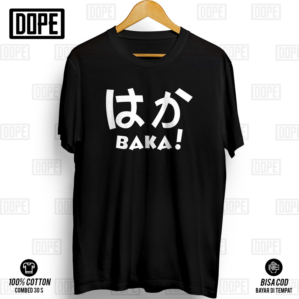 Jual Kaos Unik Anime Kata Kanji Baka Premium Distro Baju Manga Jepang ...