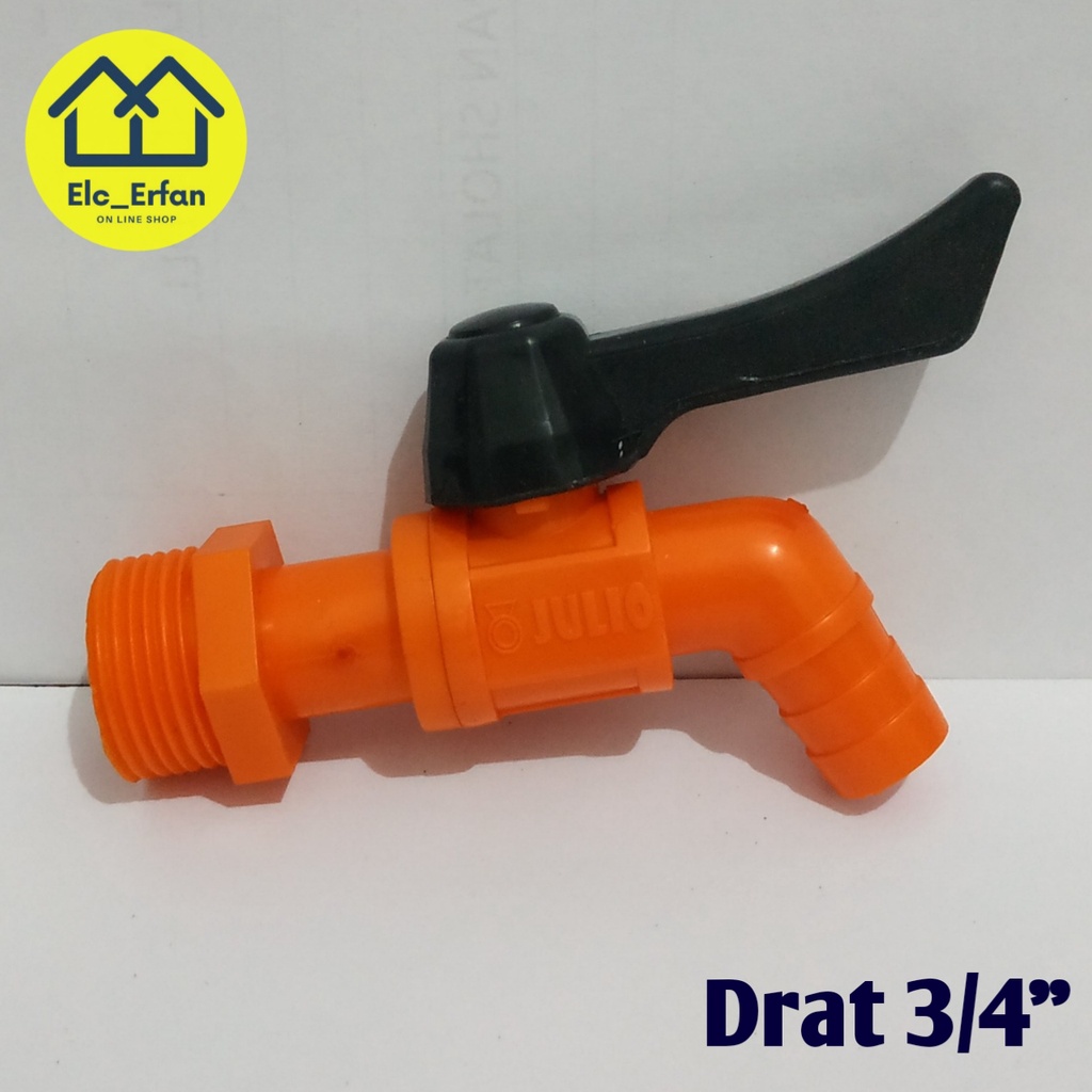 Jual Kran Keran Air Plastik Kamar mandi Taman / Kran Air PVC taman 3/4 ...