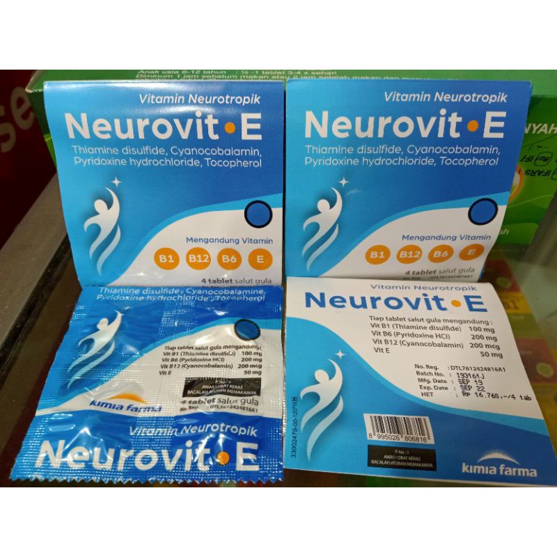 Jual Neurovit-E (Kamasan Baru isi 4 tablet) Indonesia|Shopee Indonesia