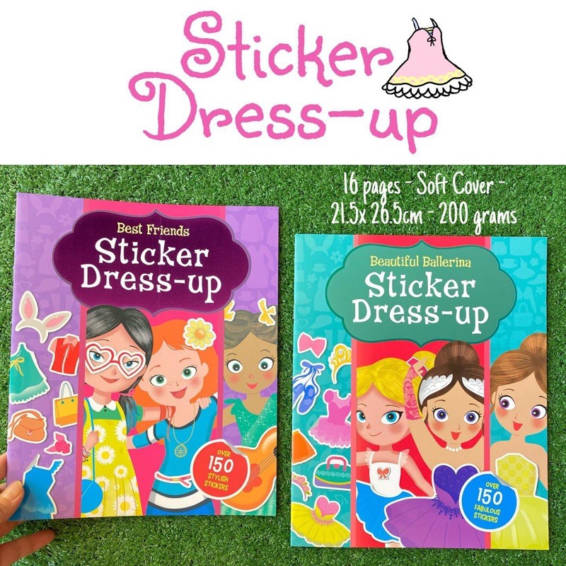 Jual Sticker book dress up princess unicorn ballerina for girls ...