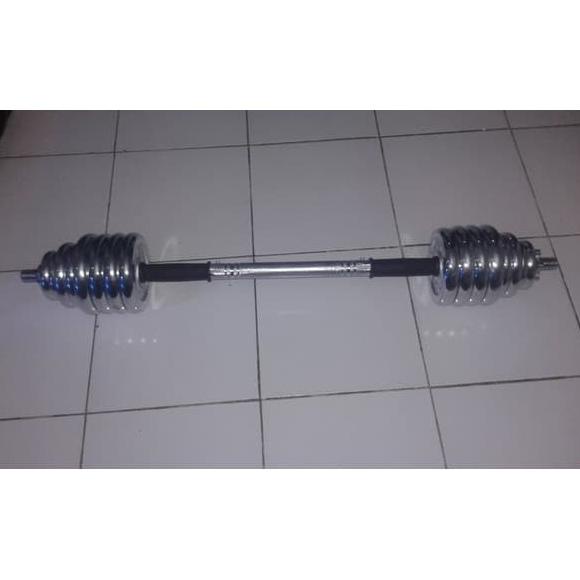 Jual Barbel Set 30 Kg / Dumbbell Set 30Kg Chrome York (Connector Dan ...