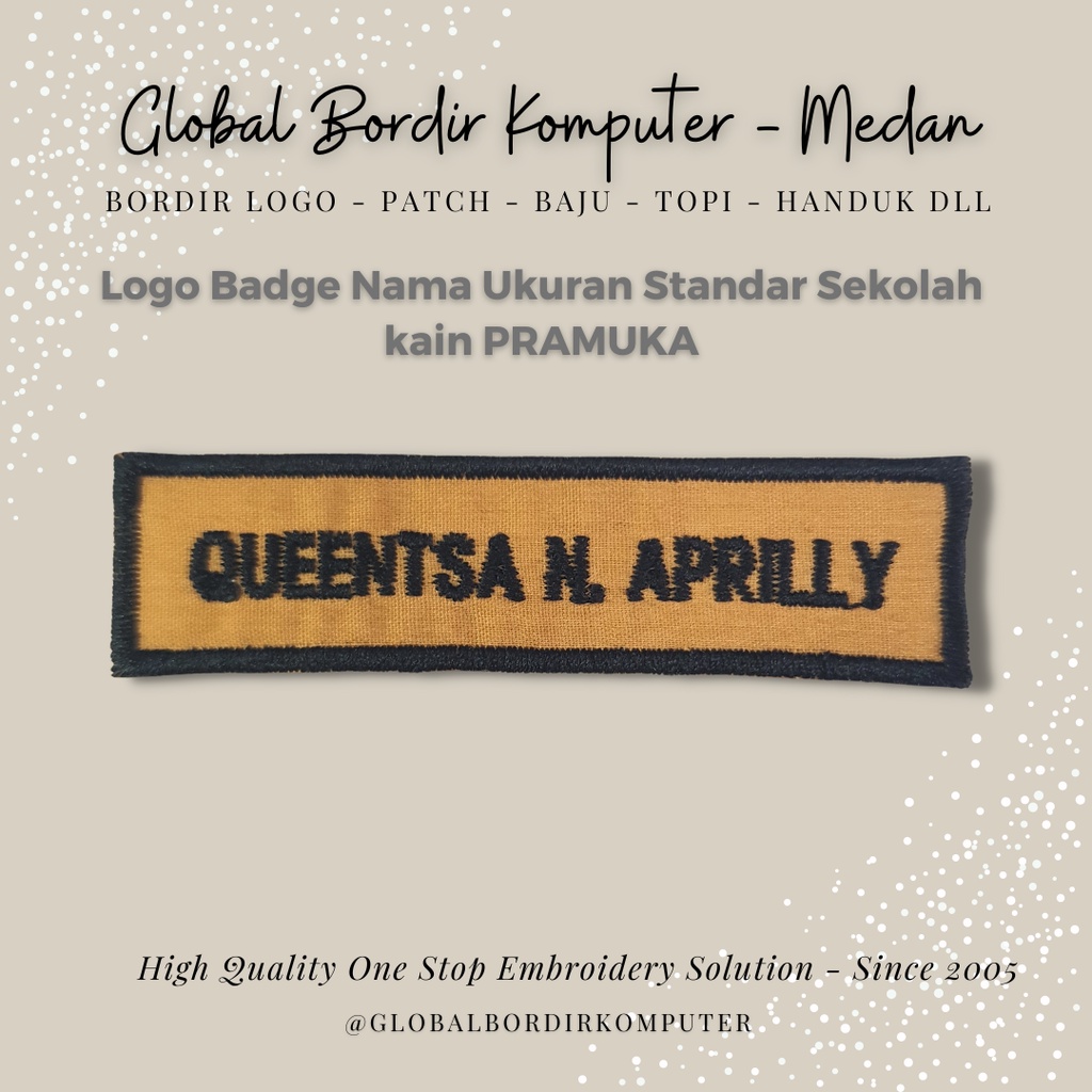 Jual [CUSTOM] BORDIR LOGO EMBLEM BET NAMA UKURAN SEKOLAH KUALITAS BAGUS ...