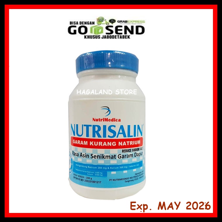 Jual NUTRISALIN 200gr GARAM DIET GARAM SEHAT 200 gr / 200 g | Shopee ...