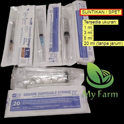 Jual Spet Suntikan Hewan 1 ml 3 ml 5 ml 20 ml atau Alat Suntik Kucing ...