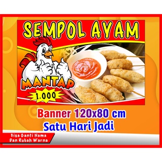 Jual Banner Sempol Ayam, COD Spanduk Sempol Ayam 120x80cm | Shopee ...