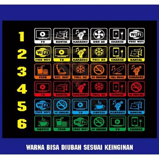 Jual Stiker Cutting Sticker Mobil Fasilitas Bis Bus Truck Truk Trek ...