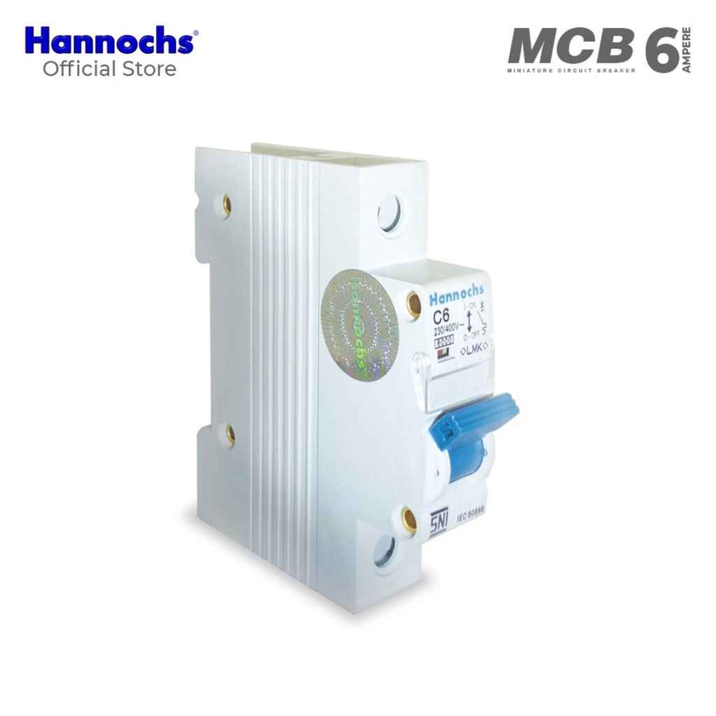 Jual MCB Hannochs 6A, 10A, 16A, 20A, 25A, 32A, 40A/ MCB SNI 1 Phase/ Miniature Circuit Breaker ...