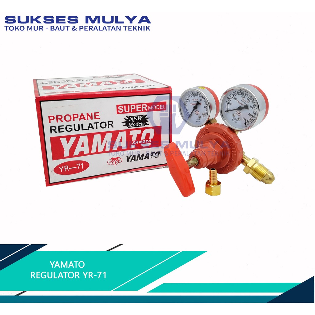 Jual YAMATO YR-71 Regulator Propane Regulator Las LPG Yamato Sangyo | Shopee Indonesia