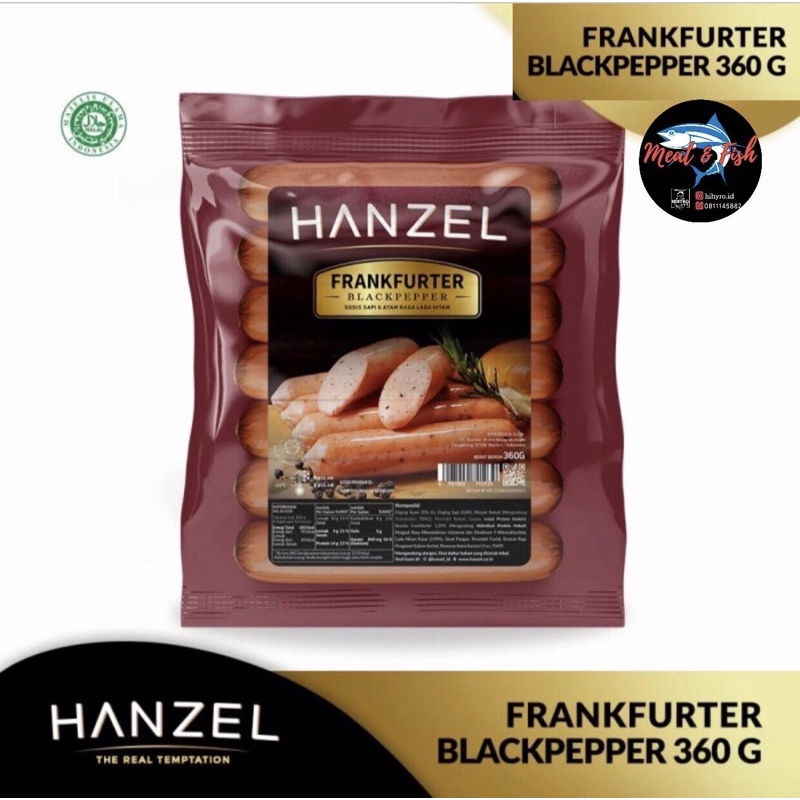 Jual SOSIS FRANKFURTER BLACKPEPPER / SOSIS LADA HITAM / HANZEL SOSIS ...