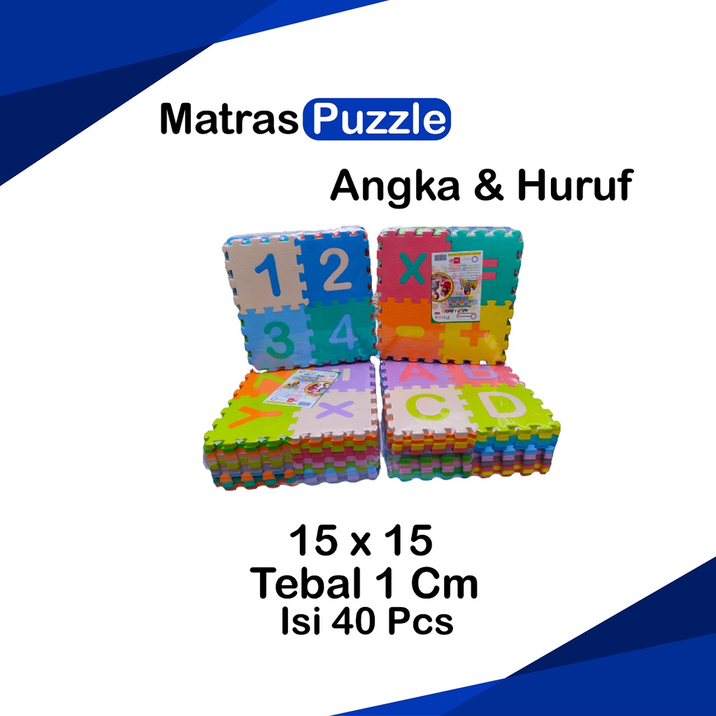 Jual Matras Puzzle Abjad / Huruf 15 x 15 Tbl 1 Cm isi 40 Pcs / Alas ...