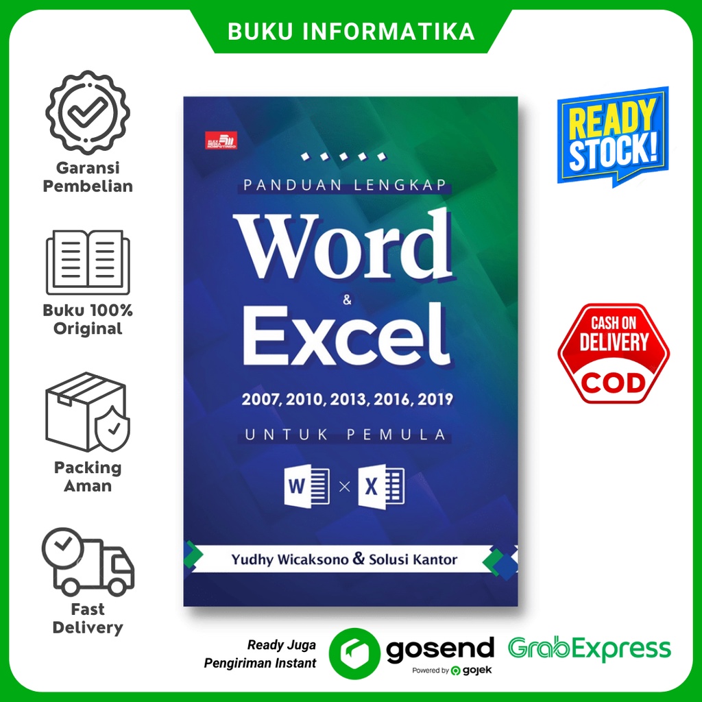 Jual Buku Panduan Lengkap Word dan Excel 2007, 2010, 2013, 2016, 2019 untuk Pemula | Shopee ...