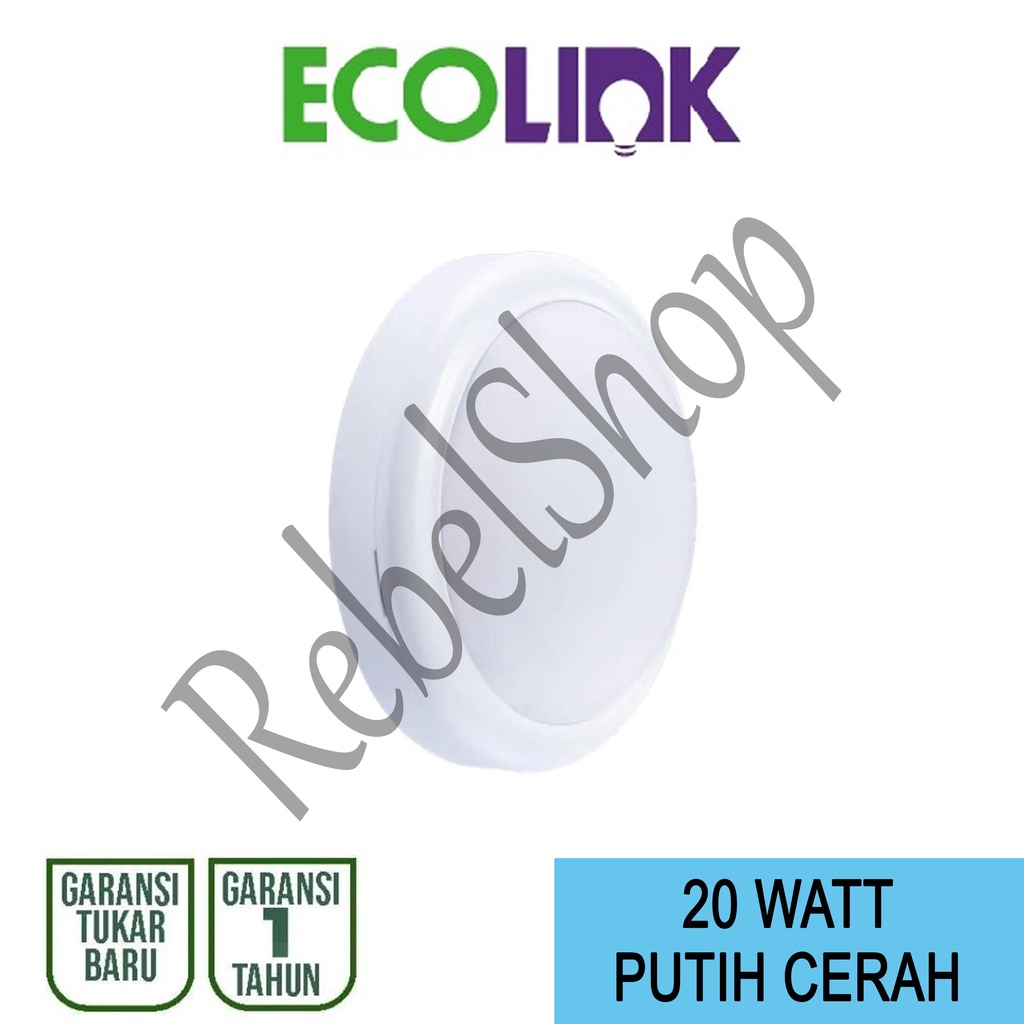 Jual Lampu LED Bulkhead Ecolink 20 Watt Putih 6500K 20W 20Watt 20 W ...