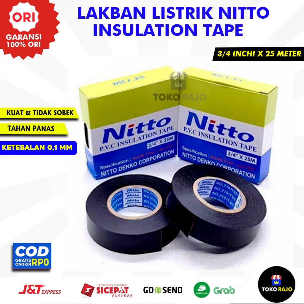 Jual Isolasi Solatif Solatip Lakban Warna Nitto 3/4" x 25 M Solasi ...