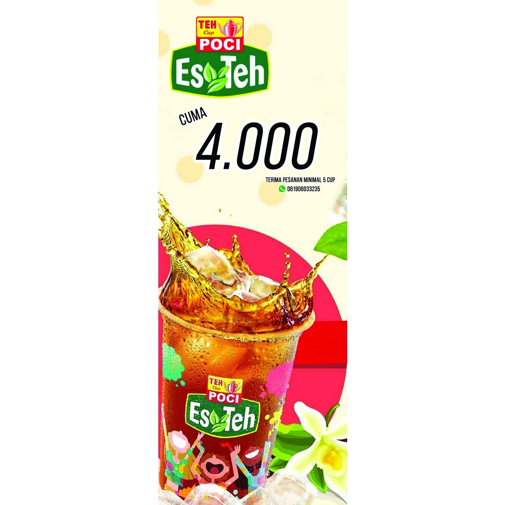 Jual Baner Cetak Spanduk Jualan Es Teh Poci Spanduk Banner Teh Poci ...