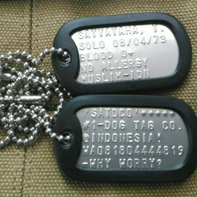 Jual Dog Tag Military ID Tag Original USA / US Milspec | Shopee Indonesia