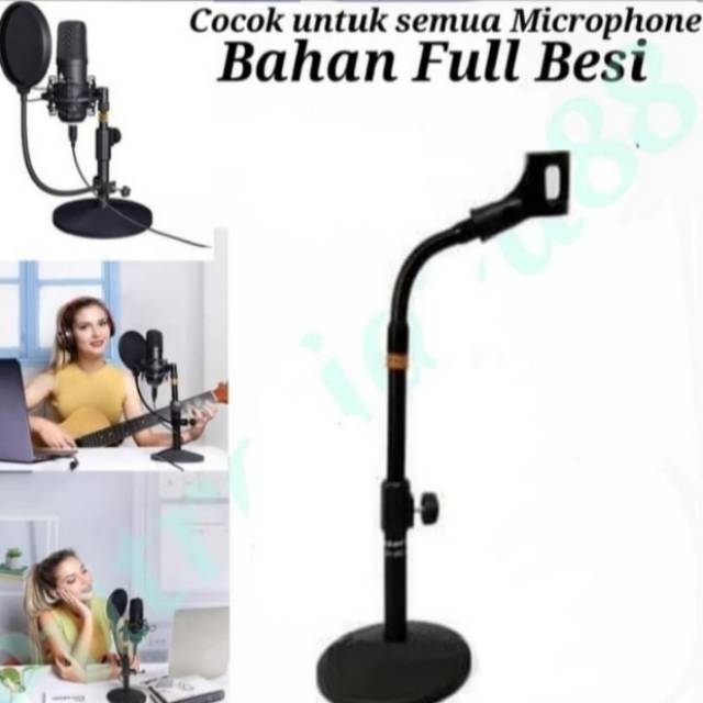 Jual Stand Mic Mini Duduk Stand Microphone Meja | Shopee Indonesia