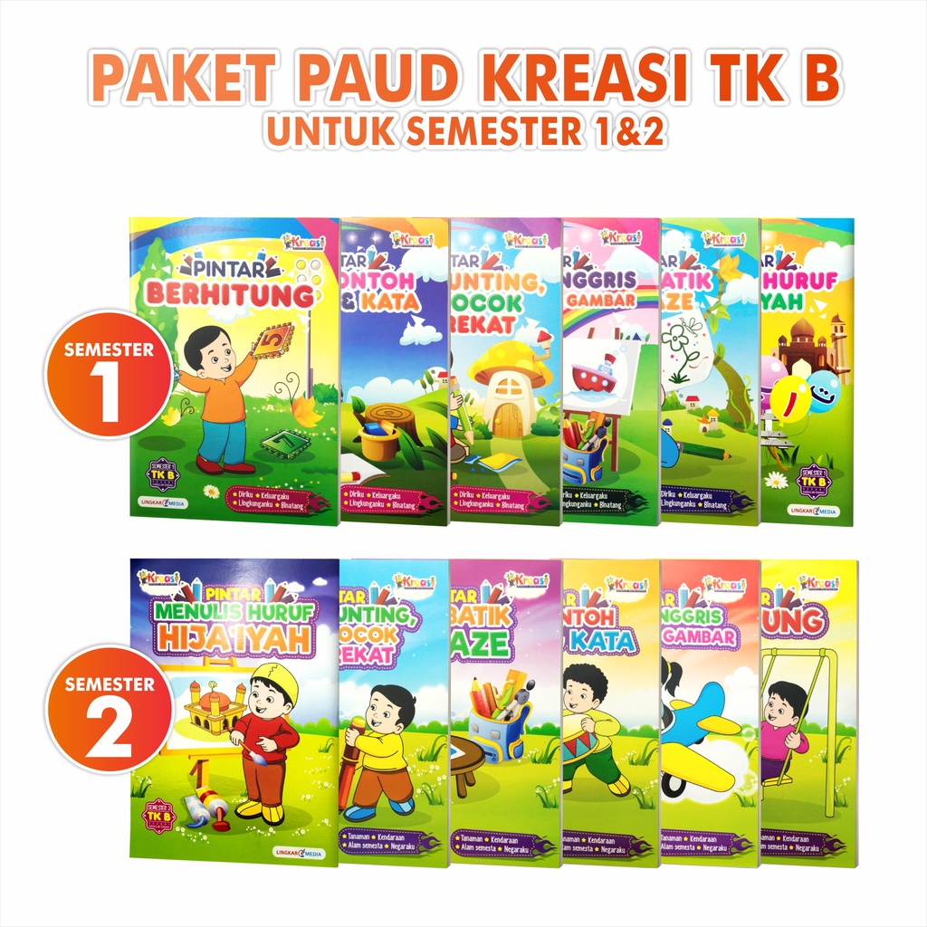 Jual Buku Anak TK PAUD / Paket 6 Buku PAUD Kreasi TK B Semester 1 Dan ... Jual Buku Anak TK PAUD / Paket 6 Buku PAUD Kreasi TK B Semester 1 Dan ...