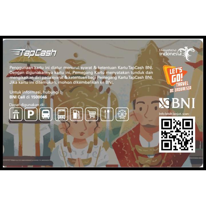 Jual JUAL TapCash BNI Desain Kearifan Lokal Skecth Pakaian Adat Lampung ...