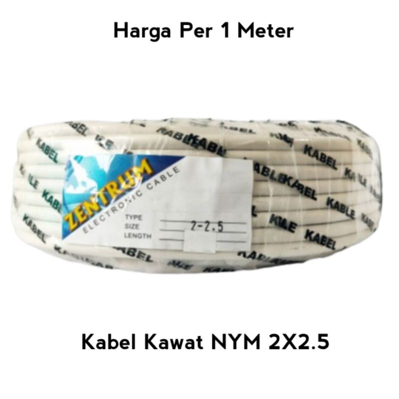 Jual Kabel Listrik Nym 2X2.5 Kawat 2X1.1mm Harga Ecer Cable Strum ...