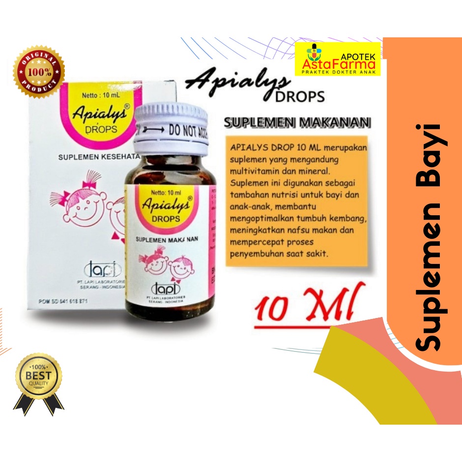 Jual Apialys Drop 10 ml / Multivitamin Anak / Suplemen Nafsu Makan ...