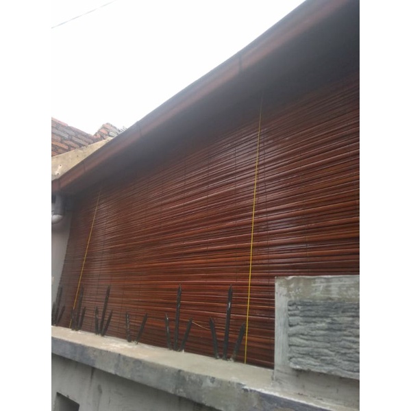 Jual tirai kerai krey bambu sawit plitur 2x2meter waterproof | Shopee Indonesia